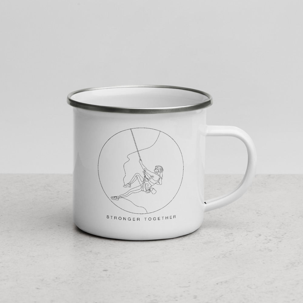 Stronger Together Climbing Camper Mug - Rock Climb Life