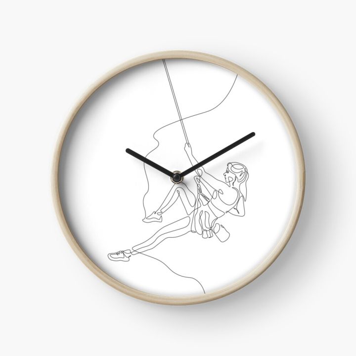 Woman Rock Climbing Clock - Rock Climb Life